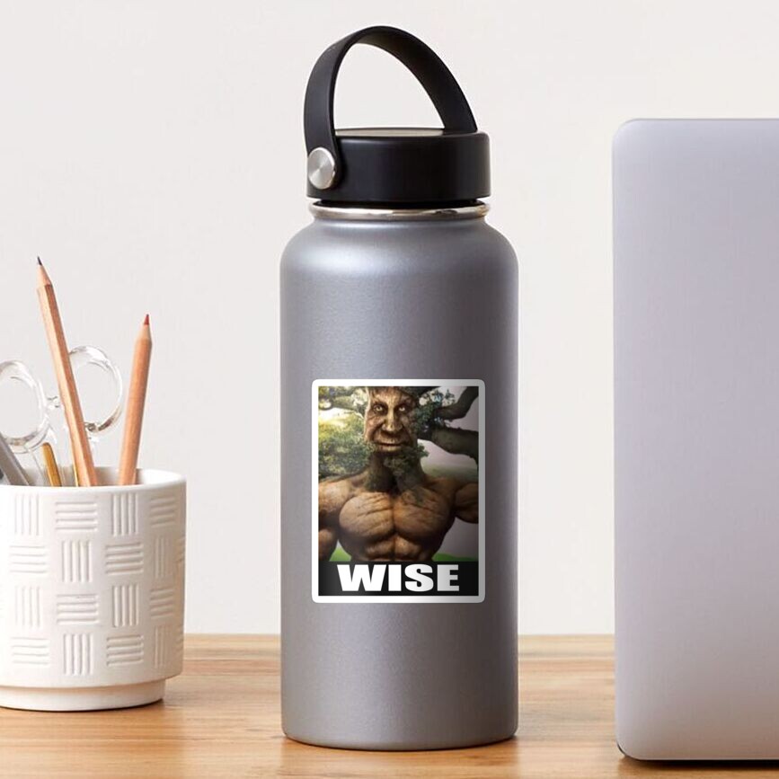 "Buff Wise Mystical Tree Meme" Sticker for Sale by Rezzhul | Redbubble