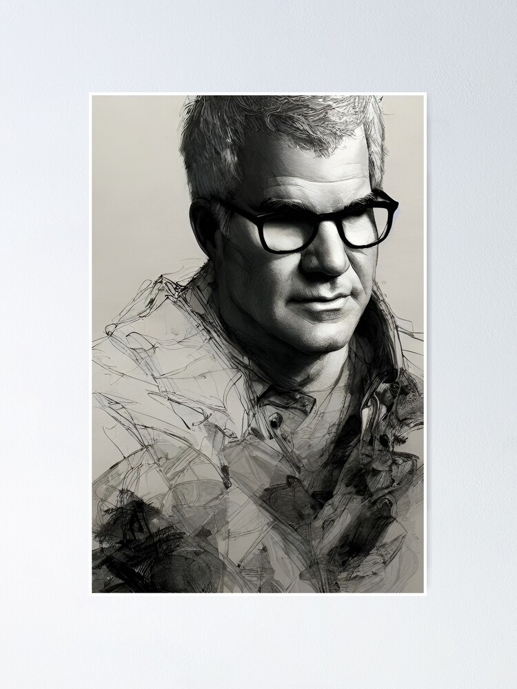 "Steve Martin pencil sketch portrait art print" Poster for Sale by ...