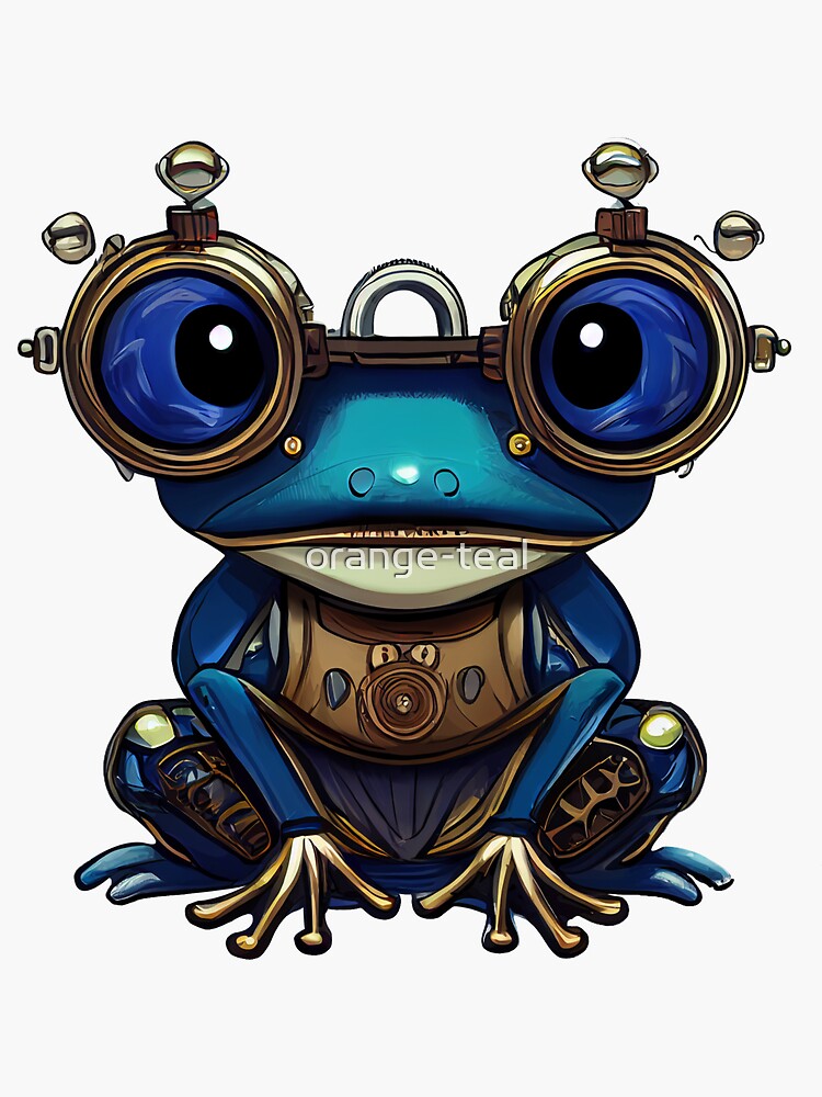 "Smart froggy" Sticker for Sale by orange-teal | Redbubble