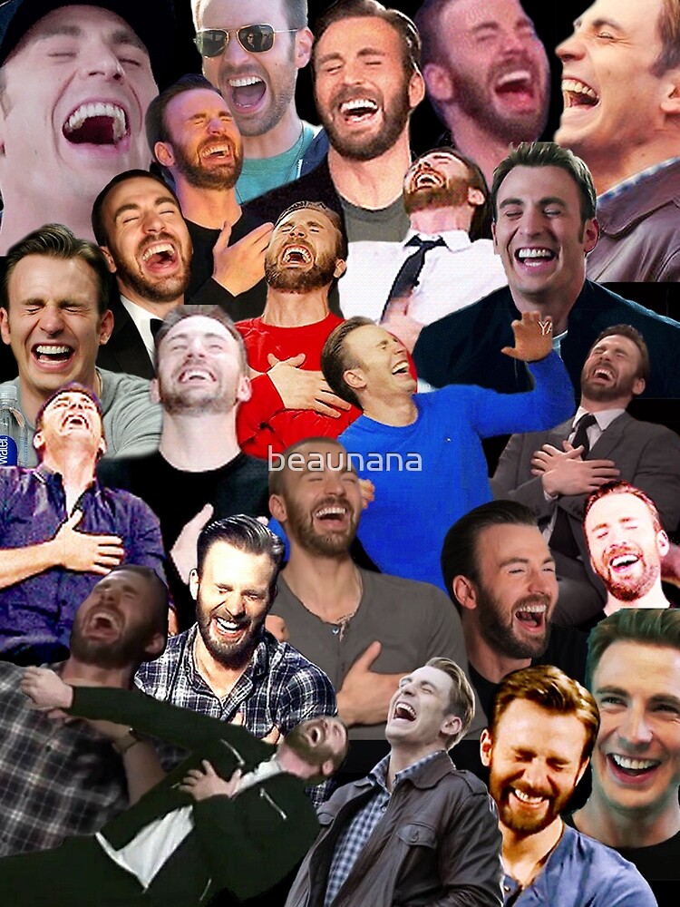 "Chris Evans Laughing" Poster for Sale by beaunana | Redbubble