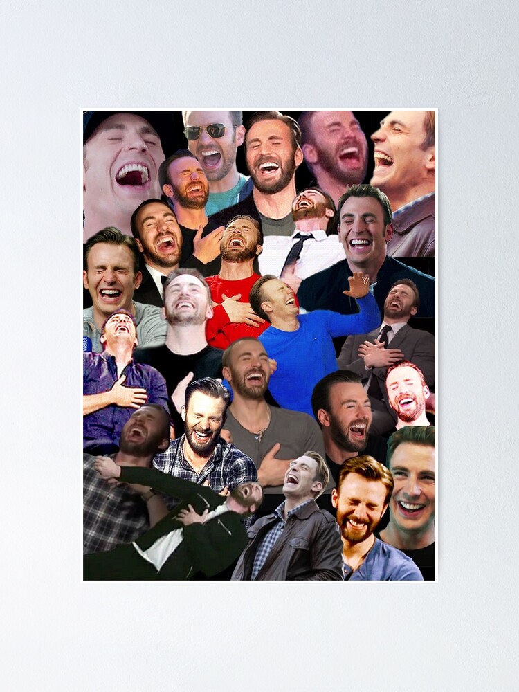 "Chris Evans Laughing" Poster for Sale by beaunana | Redbubble