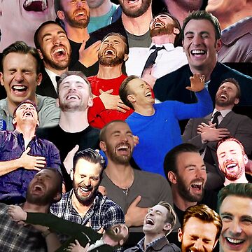 "Chris Evans Laughing" Duvet Cover for Sale by beaunana | Redbubble