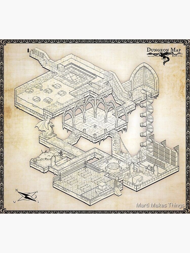 "Isometric Dungeon Map" Canvas Print by Cptninja | Redbubble