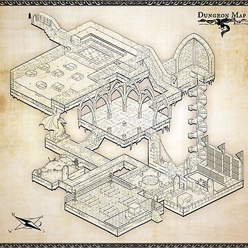"Isometric Dungeon Map" Art Print for Sale by Cptninja | Redbubble