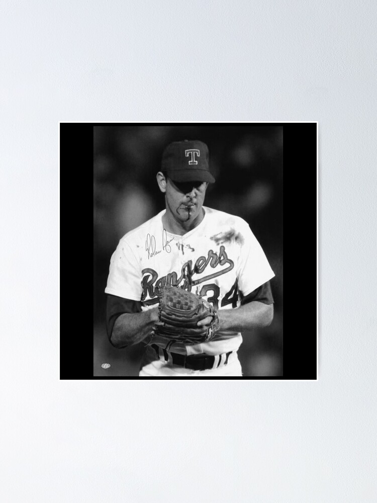 "Nolan Ryan Black and White" Poster for Sale by sitahonest | Redbubble