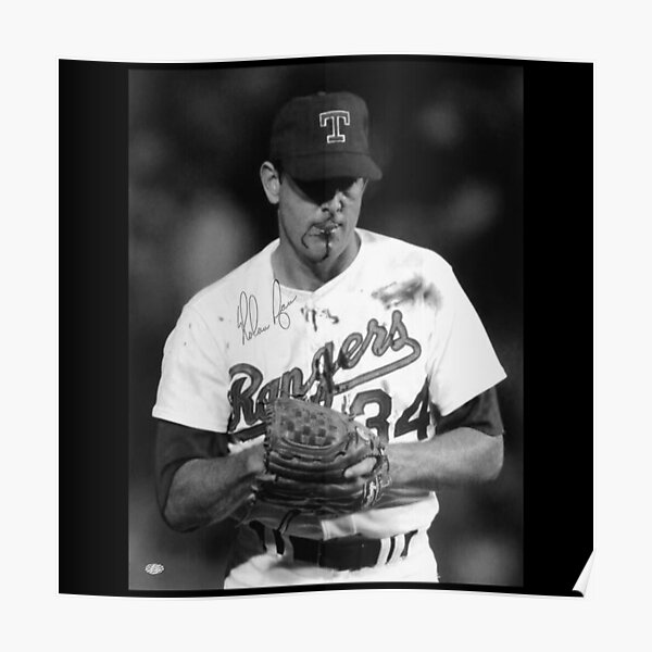 "Nolan Ryan Black and White" Poster for Sale by sitahonest | Redbubble