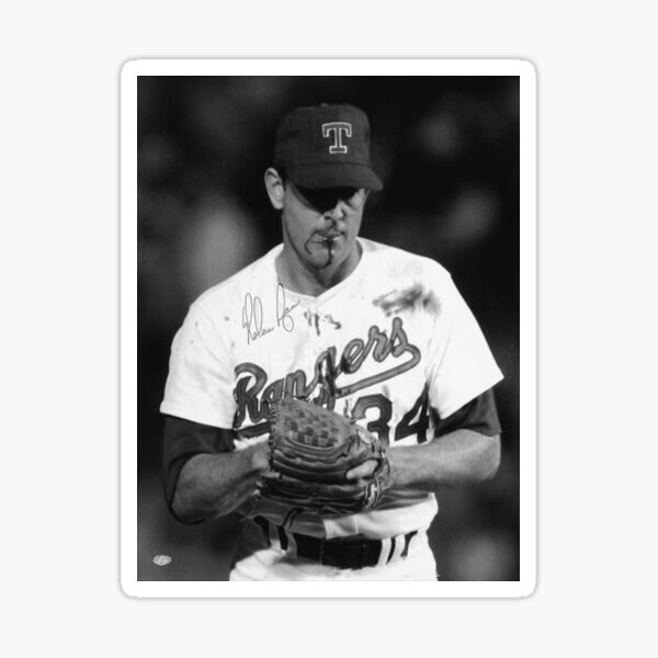 "Nolan Ryan Black and White" Sticker for Sale by sitahonest | Redbubble