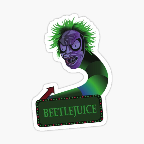 "Beetlejuice" Sticker for Sale by TalitaIllustra | Redbubble