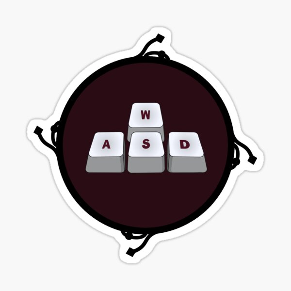 "WSAD Keys " Sticker for Sale by Fan-Arts | Redbubble