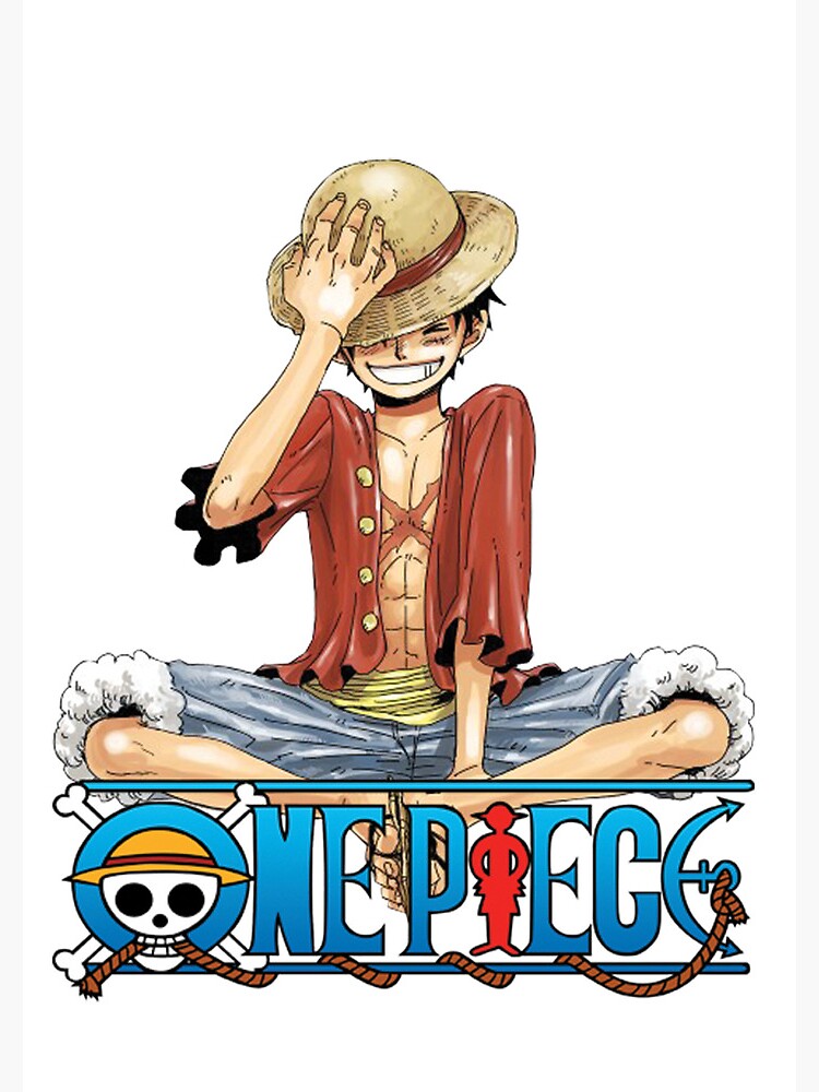 "One Piece Smile Luffy Sitting With Pirates Logo" Spiral Notebook for ...