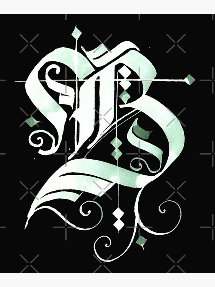 "Calligraphy Letter B " Poster for Sale by Royalty-Design | Redbubble
