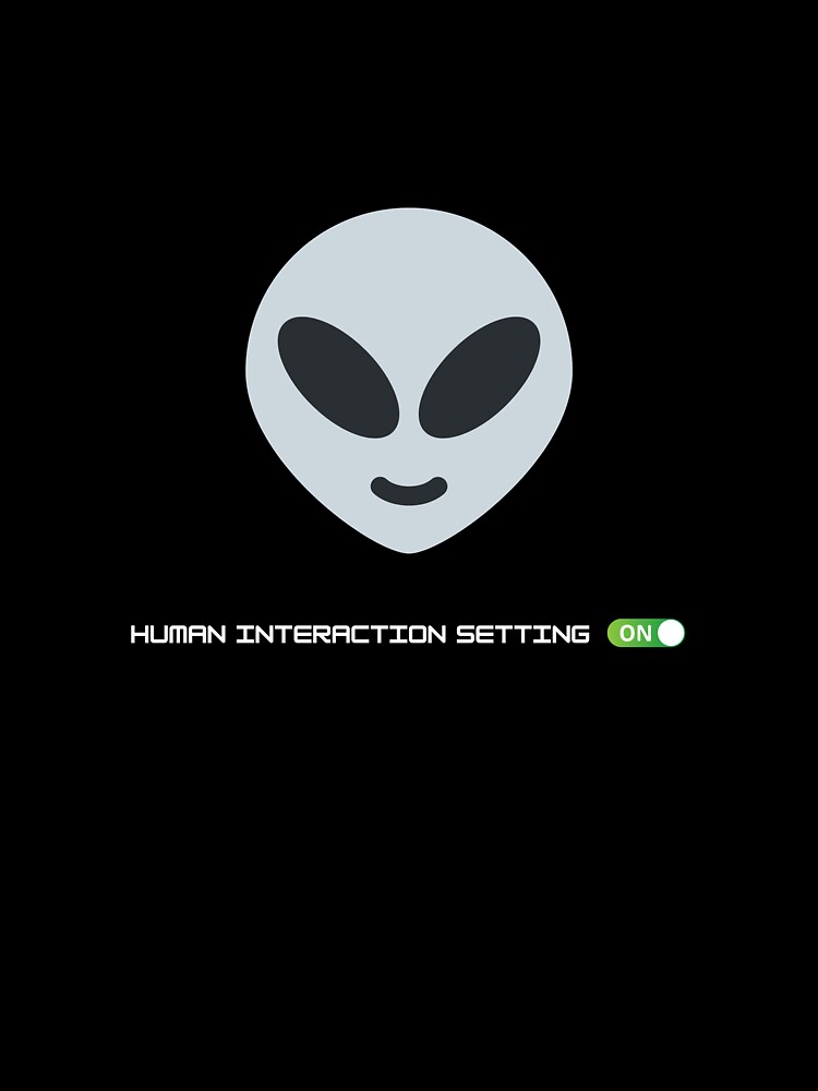 "Human Interaction Alien Smiley Face" Sticker for Sale by deboblom ...