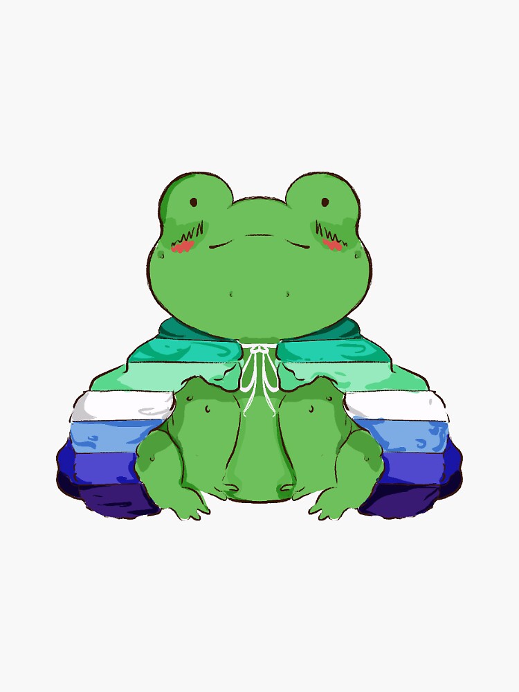 "Mlm/Gay pride frog" Sticker for Sale by Cloon-Triste | Redbubble