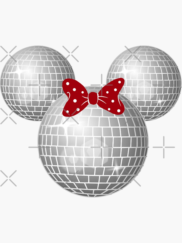 "Party Disco Ball With Red Ribbon" Sticker for Sale by studiofestival ...