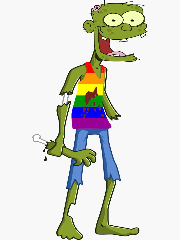 "Gombie - Gay Zombie" Sticker by podartist | Redbubble