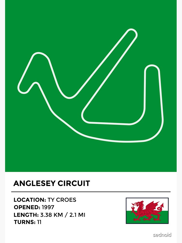 "Anglesey Circuit [info]" Sticker for Sale by sednoid | Redbubble