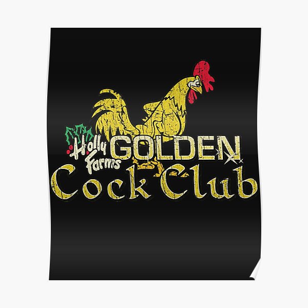 Chicken Holly Farms Golden Cock Club 1969 Poster For Sale By