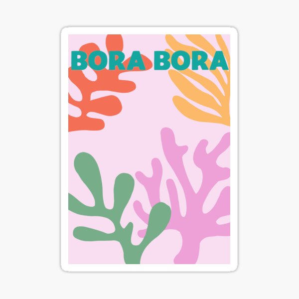 "Bora Bora" Sticker for Sale by Neonvibezz | Redbubble