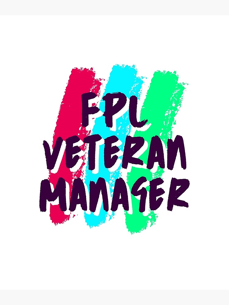 Póster «FPL Veteran Manager triple gráfico fondo blanco diseño de ...
