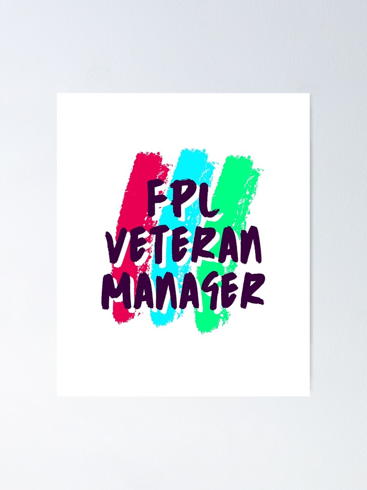 Póster «FPL Veteran Manager triple gráfico fondo blanco diseño de ...