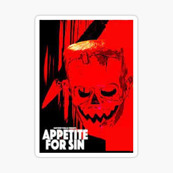 "appetite for sin" Sticker for Sale by mj200 | Redbubble