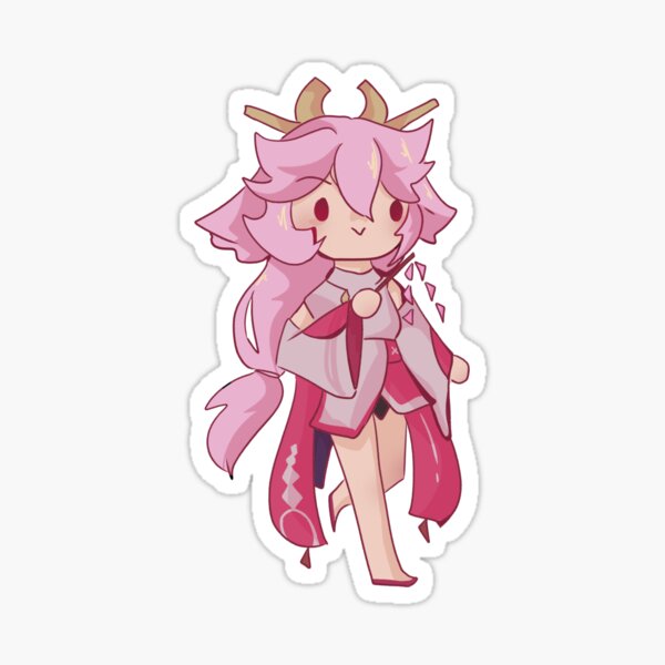 "Yae Miko" Sticker for Sale by Azyle | Redbubble