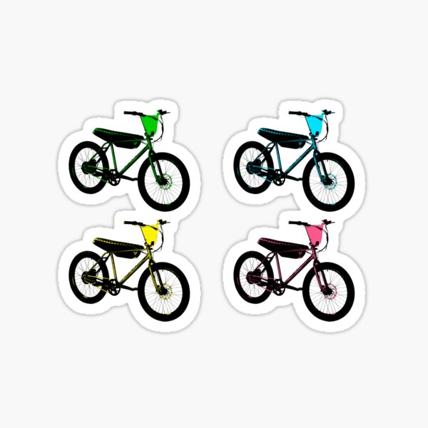 "Art Deco E-bike" Sticker for Sale by StickandMorty | Redbubble