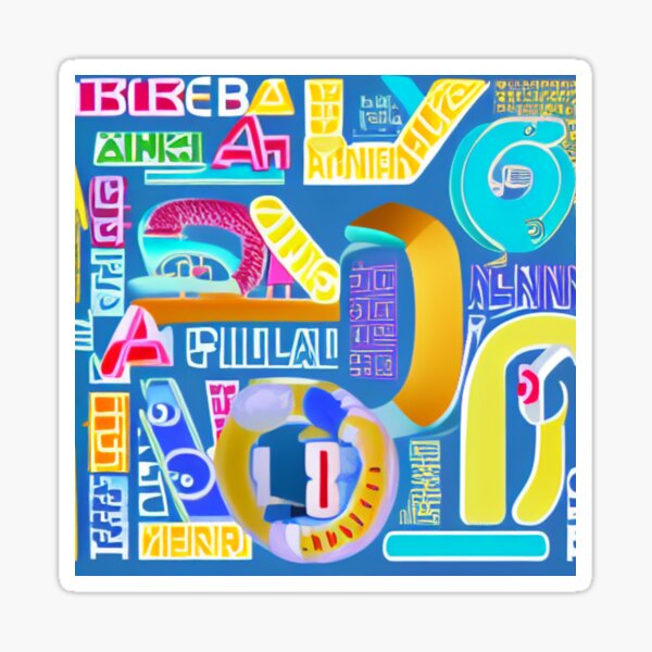 "AI Alphabet" Sticker for Sale by aiartoday | Redbubble