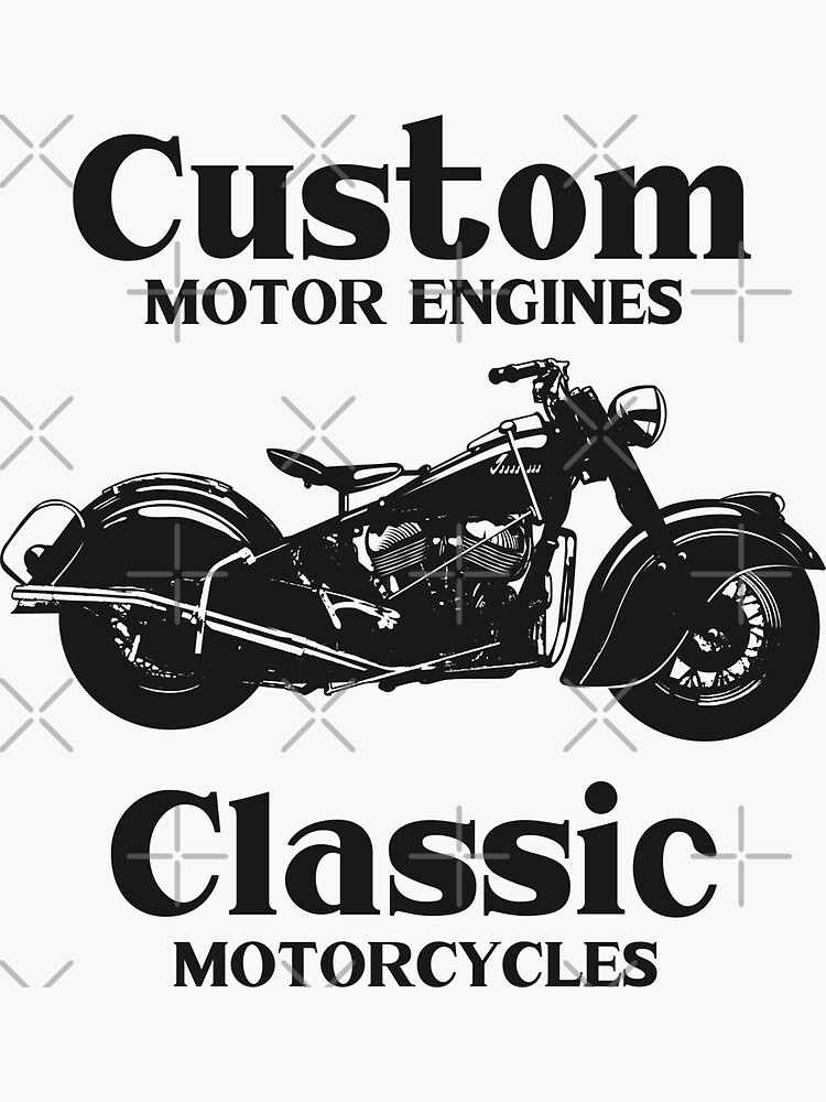 "Custom motor engines - classic motorcycle" Sticker for Sale by ...