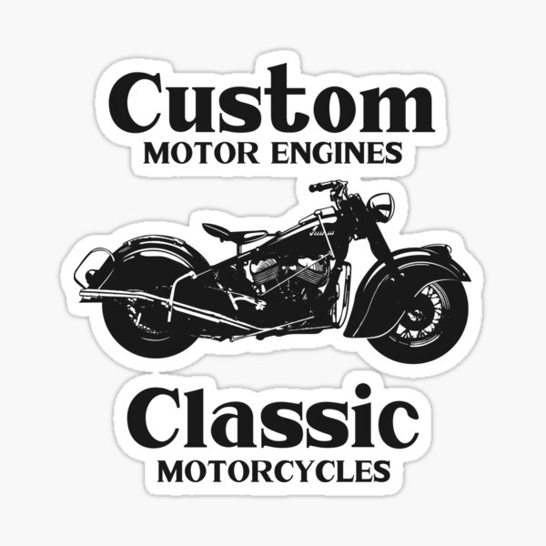 "Custom motor engines - classic motorcycle" Sticker for Sale by ...