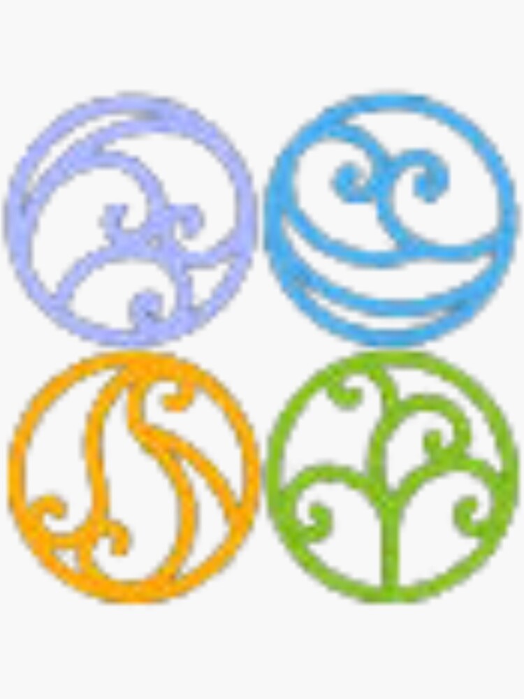 "4 Elements" Sticker for Sale by Rosa0506 | Redbubble