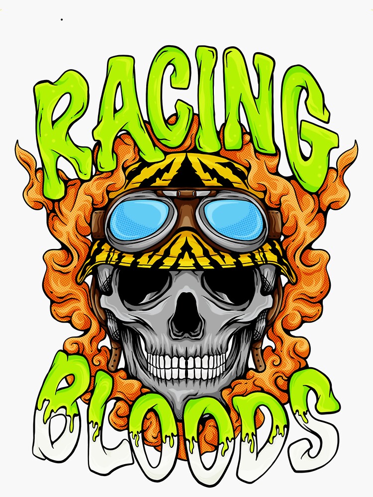 "racing Bloods" Sticker for Sale by koyung500Store | Redbubble