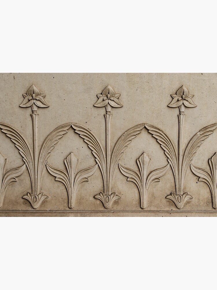 "Floral Bas Relief Plaster Mold Architecture Ornament " Sticker for ...
