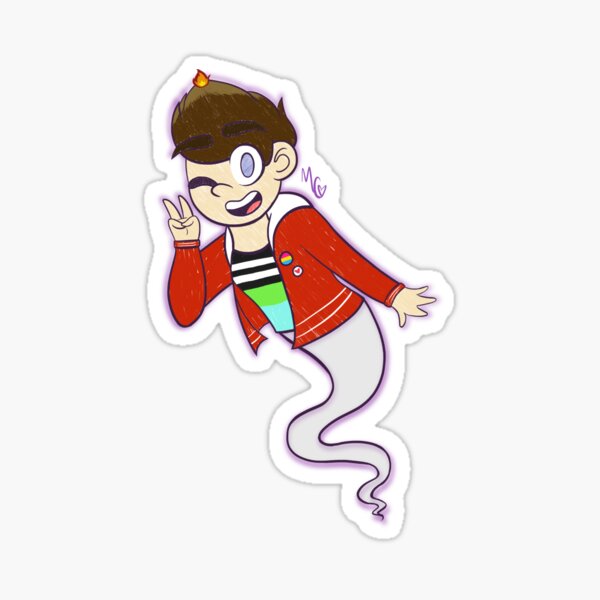 "Ghost Jakey D!" Sticker by MessyFeathers | Redbubble