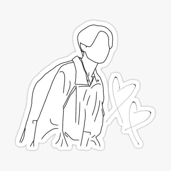 "Kpop | BTS fan art" Sticker for Sale by DuaaSiddiqui | Redbubble