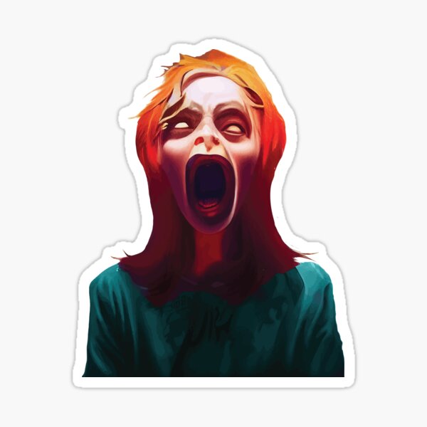 "Happy Hallowscream" Sticker for Sale by MythLegendLore | Redbubble