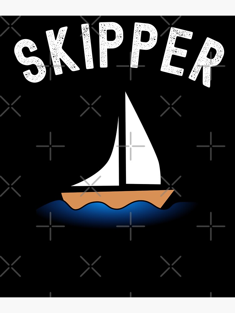 "Skipper - captain - sailboat" Sticker for Sale by VitoTDesign | Redbubble