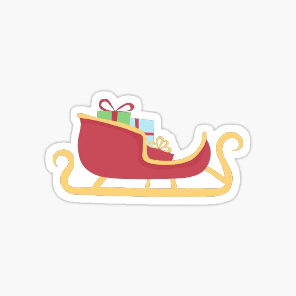"Santa's sleigh" Sticker for Sale by gifts-n-all | Redbubble