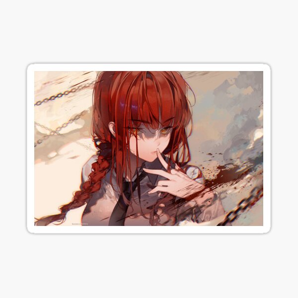 "Chainsaw Man Makima" Sticker for Sale by JenyaCartman | Redbubble