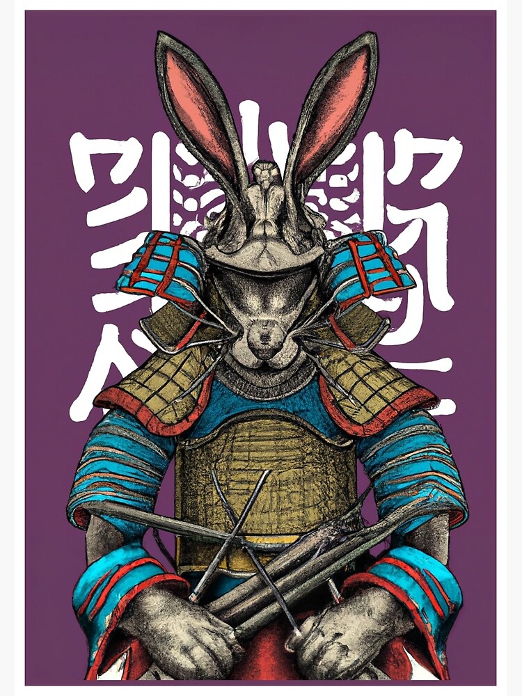 "Medieval poster of a samurai rabbit" Poster for Sale by Inalternativ ...