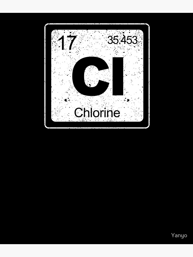 Lámina fotográfica «Cloro tabla periódica símbolo química divertido ...