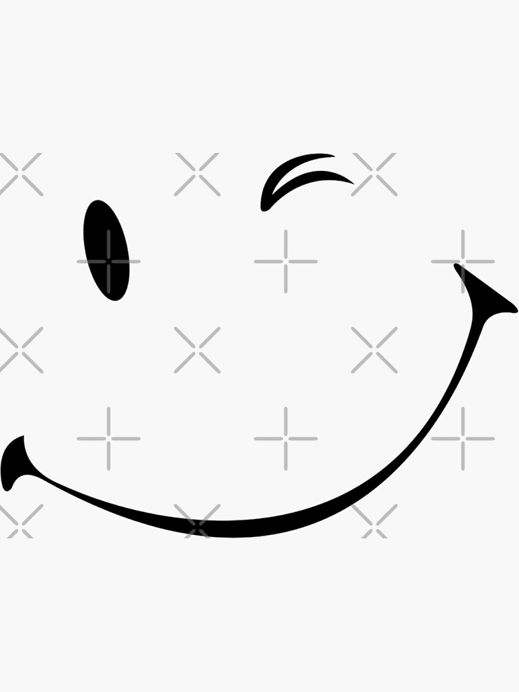 Happy Smiley Face Sticker Sticker For Sale By Erouise Redbubble
