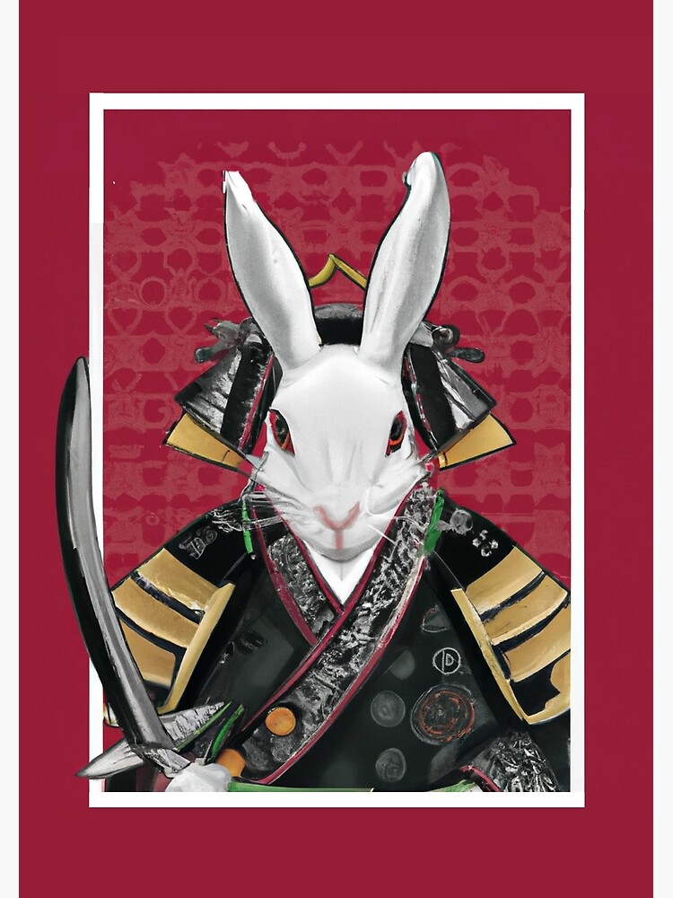 "Portrait samurai rabbit with his sword" Poster for Sale by ...