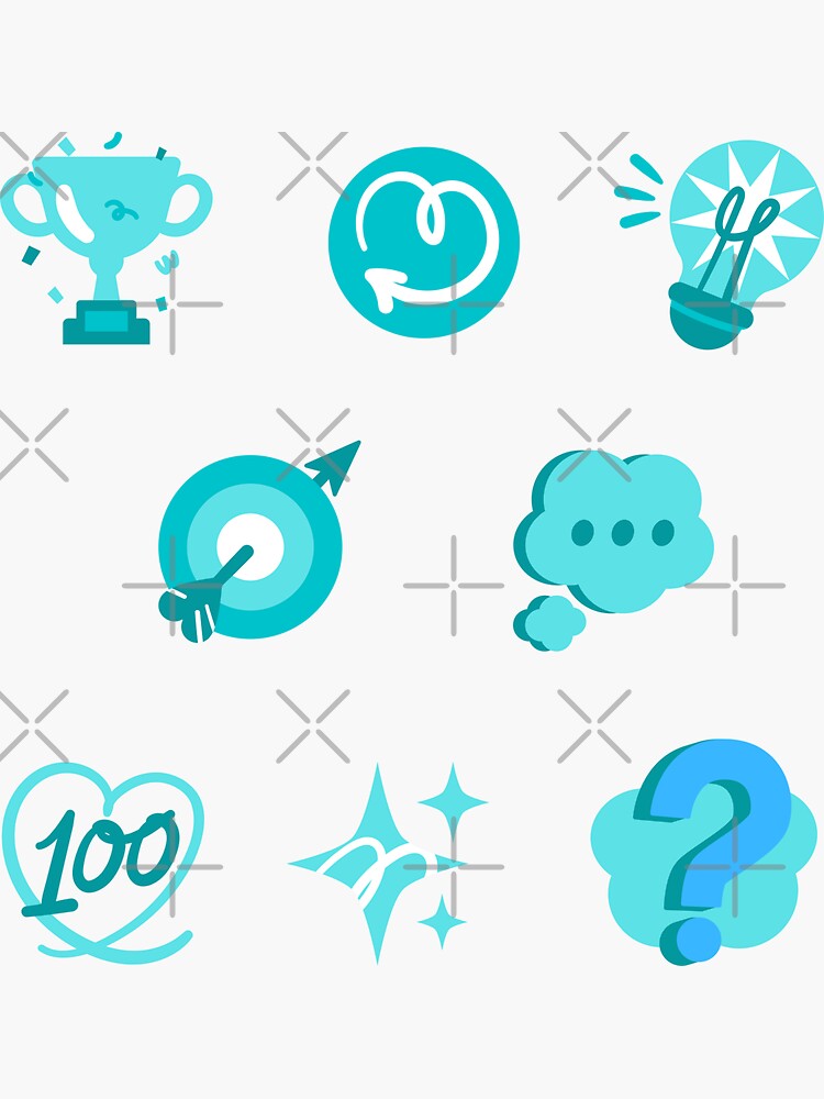 "Blue Colored Pack" Sticker for Sale by Designs-io | Redbubble