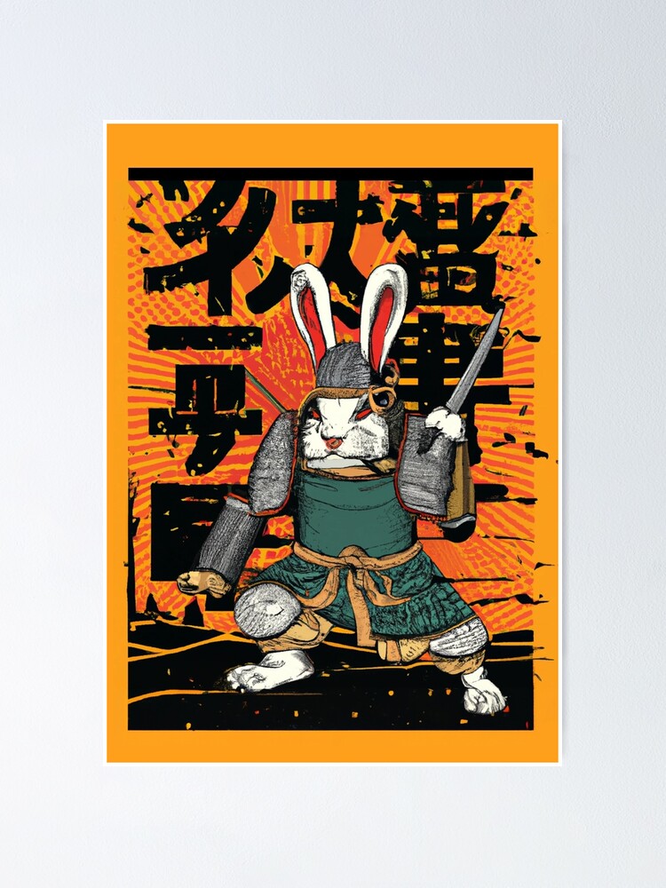 "Samurai rabbit on the battlefield" Poster for Sale by Inalternativ ...