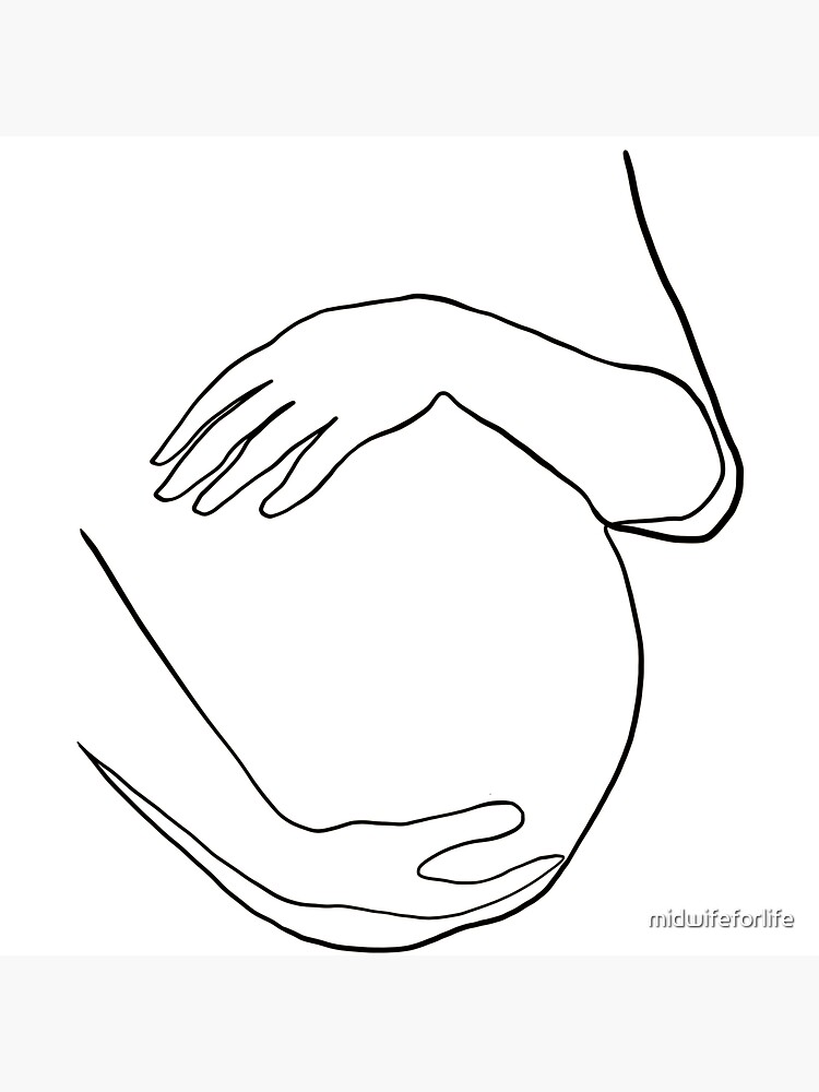 "Light Pregnancy Lineart" Sticker for Sale by midwifeforlife | Redbubble