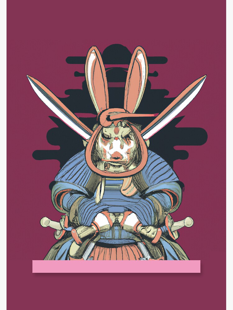 "Abstract conceptual samurai rabbit" Sticker for Sale by Inalternativ ...