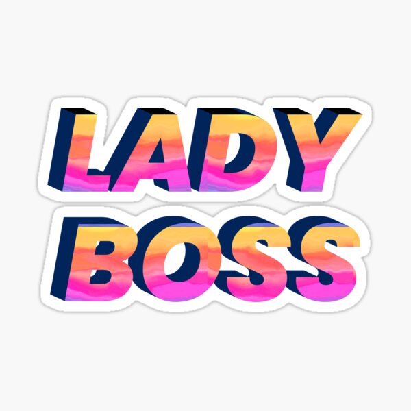 "Lady boss motivational saying" Sticker for Sale by Emotionville ...
