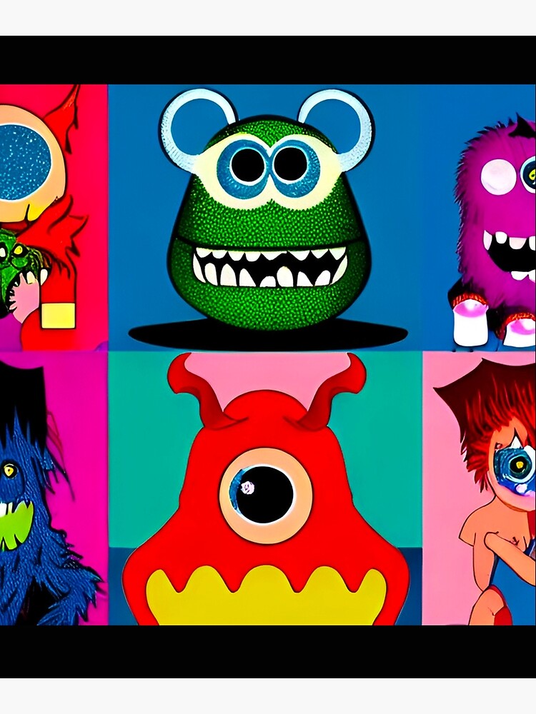 "pop art Monster caricature style. Aliens. Vivid color." Poster for ...