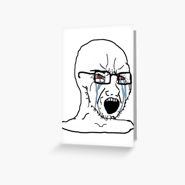 "Crying Wojak meme" Greeting Card for Sale by pascaraul | Redbubble